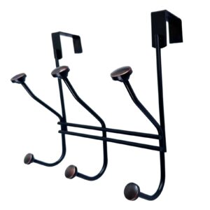 peaceharmo over the door hooks, coat racks for hanging clothes hat towel (oil rubbed bronze, 1pcs)