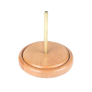 fantasyday wood yarn holder with twirling mechanism classic, wooden spinning yarn & thread holder, knitting embroidery, craft & sewing supplies (a014)