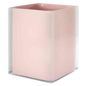 izod - wastebasket, decorative trash can, resin home accessories, guest bathroom essentials (marina collection, pink)