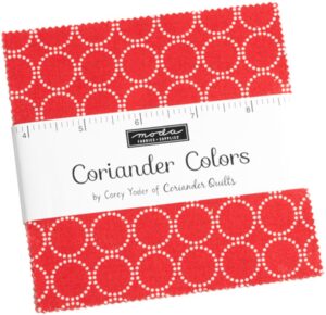 coriander colors charm pack by corey yoder; 42-5" precut fabric quilt squares