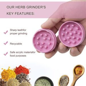 4-Pack Grinder And Tray Set, Grinder Kit and Accessories(Pink)