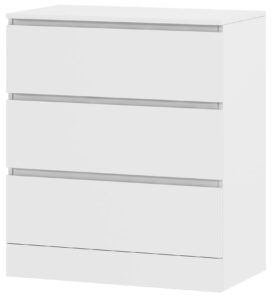 3 drawer dresser for bedroom, living room, and entryway, small dresser for closet organizer, white tall nightstand chest of drawers, 29.1 in high