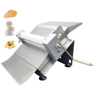 techtongda manual dough sheeter machine 16.5" fondant sheeter pasta maker roller machine compact dough sheeter for croissants, pizza, icing, marzipan, puff pastry