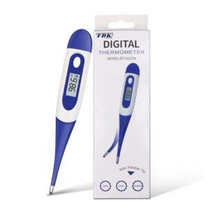 fdk thermometers for adults & kids - medical grade, accurate oral/armpit, ideal for travel, easy-to-read digital display, default, bt-a21cn