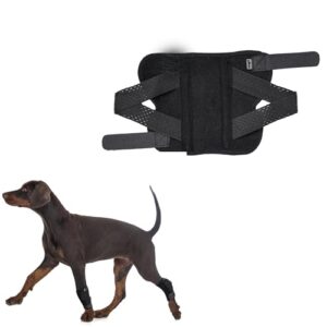 (s/m) dog leg brace for back leg, canine hock brace for rear legs with dual metal strips, joint warps strong support help for hind leg injuries sprains arthritis torn acl(1pair)