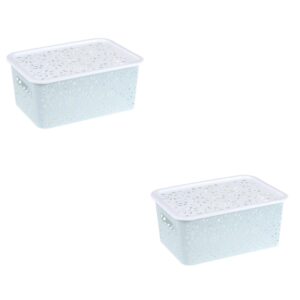 pretyzoom 2pcs box organization baskets storage boxes with lids storage bin with lids catch all basket closet drawers cosmetic tray pantry storage bins panties storage basket