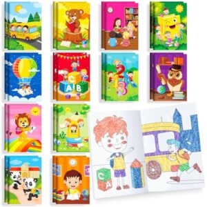 benlouis 24 preschool kindergarten mini coloring books for kids graduation party favor gift small activity books bulk for student classroom birthday return gift school reward goodie bags stuffers