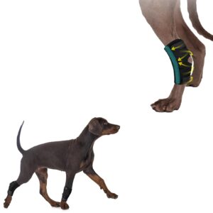 (s/m) dog canine front leg brace wrap, pair of dog leg compression sleeve brace wrap with metal strips protects wounds brace heals and prevents injuries