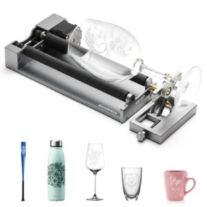 genmitsu md19 rotary roller kit, 360° y-axis engraving accessories for genmitsu l8, z6 engraver machines, rolling block for various height and length objects, cylindrical object, wine glass, tumblers