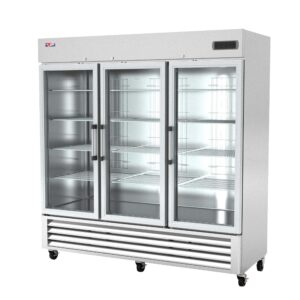 us inc. 3-door glass upright commercial refrigerator | ust-72rg