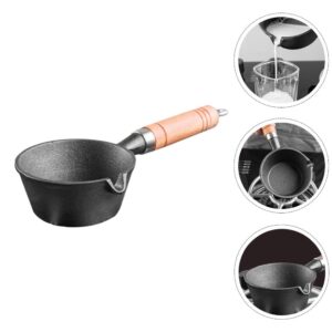 ABOOFAN Mini Hot Oil Pan Butter Sauce Pan Pancake Griddle Milk Pan Butter Melting Pot Turkish Coffee Maker Turkish Coffee Machine Iron Pan Baby Japanese-style Induction Cooker Cast Iron