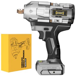 cordless impact wrench 1/2 inch for dewalt 20v battery, impact wrench 900ft-lbs(1200n.m) high torque brushless electric impact gun, power impact driver with 4-mode speed, led work light(no battery)