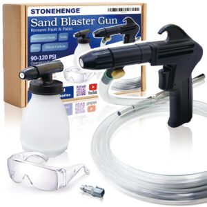 rust remover gun - power sand blaster for air compressor - versatile cleaning kit for home and workshop