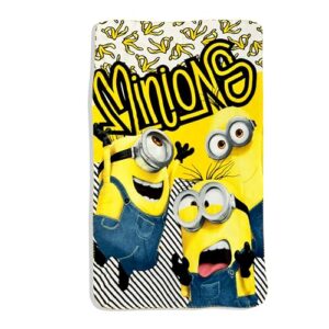 royal boys girls cozy fleece throw blanket with extra soft fun design 40" x 60" (minion)