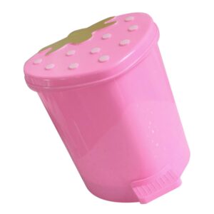 fondotin cute strawberry mini trash can plastic desktop garbage bin for bedroom office car decor kawaii wastebasket for stylish room organization