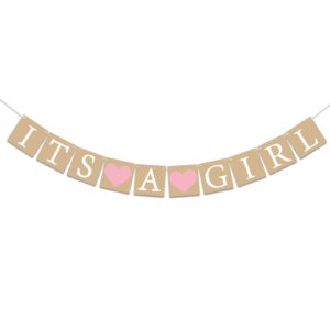 sunbeauty natural it's a girl banner baby boy shower decorations baby shower girl it's a girl sign baby gender show party favors pregnancy announcement