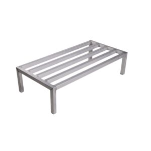 winholt equipment dasq-4-1224 dunnage rack, 24" w x 48"l x 12"h, all welded 1-1/2" x 1-1/2" aluminum tubular frame, 1800 lbs. capacity, 20" w x 48" l x 12" h, for commercial use, nsf