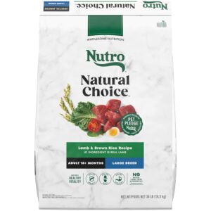 nutro natural choice adult large breed dry dog food, lamb and brown rice recipe, 36 lb. bag