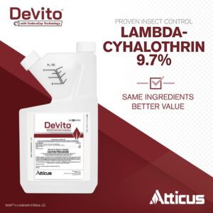 Devito Insecticide by Atticus - Compare to Demand CS - Lambda-cyhalothrin 9.7% Indoor and Outdoor Insect Control with EnduraCap Technology (8 oz)