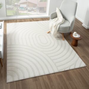 luxe weavers orion 2776 geometric oval cream 4x5 area rug