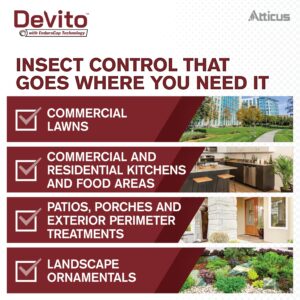 Devito Insecticide by Atticus - Compare to Demand CS - Lambda-cyhalothrin 9.7% Indoor and Outdoor Insect Control with EnduraCap Technology (8 oz)