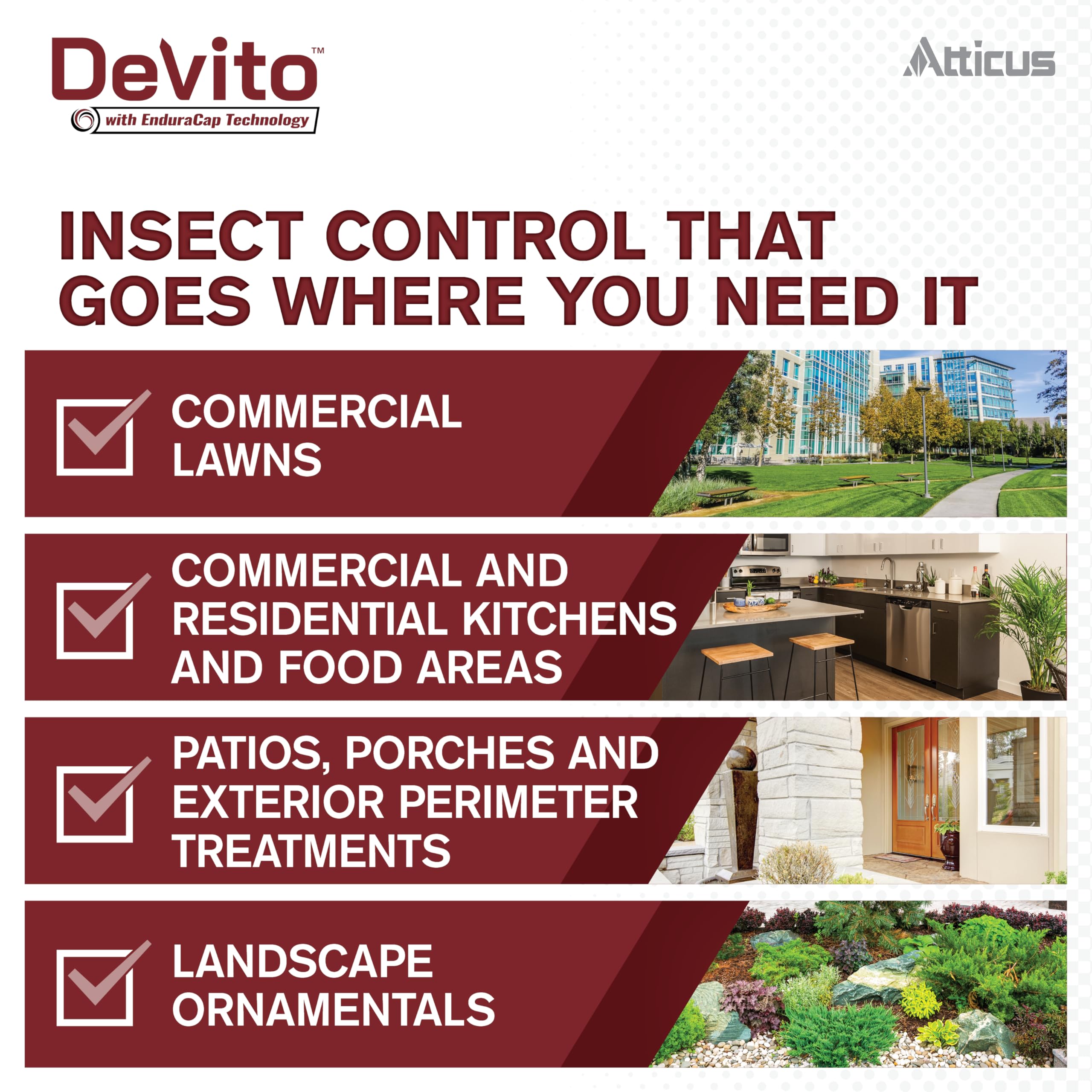 Devito Insecticide by Atticus - Compare to Demand CS - Lambda-cyhalothrin 9.7% Indoor and Outdoor Insect Control with EnduraCap Technology (8 oz)