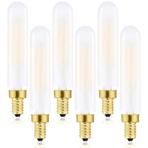 duoled frosted e12 led bulb 6w equivalent e12 candelabra bulb 60 watt neutral white 4000k ac120v 600lm dimmable t6 t6.5 for chandeliers,ceiling fan and wall sconces pack of 6