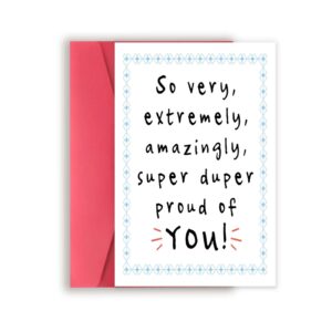 asmallgf proud of you card for him her, congratulations gifts, new job card, promotion gifts for women men, graduation card for friends, you did it