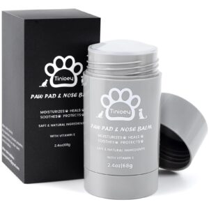 tinioey cat dog paw pad balm stick (2.4 oz) | natural lick safe dog paw blam protector, soother & moisturizer for cracked dry & damaged paws, nose & elbows | snout soother for dogs