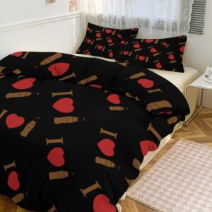 i love coke soft duvet cover set 3 piece (1 duvet cover + 2 pillow case) comforter cover bedding set 90"x90"