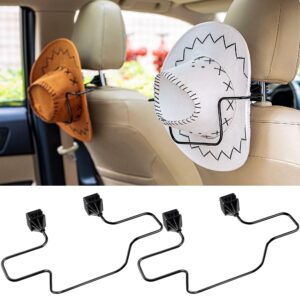 cowboy hat rack for truck, 2 pack cowboy hat holder rack for truck suv car, keep hat shape, car clothes hanger bar coat hanger hard hat holder for truck seat car accessories