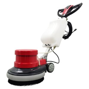 hqhaotwu floor buffer, floor polisher commercial floor scrubber machine, 17" tile floor steam cleaner and scrubber with 3gal tank and 3 brush heads