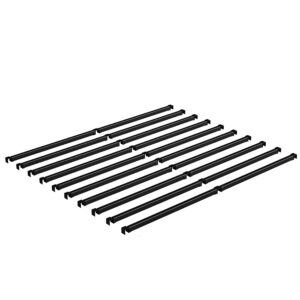 lakkuri metal slats for full bed frame, full bed frame slats replacement for extra mattress support, easy assembly, enhance support, black