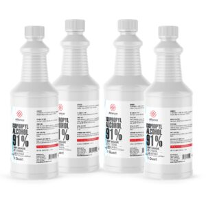 isopropyl alcohol 91% usp grade - 1 gallon (4 quarts) - medical grade rubbing alcohol - alliance chemical