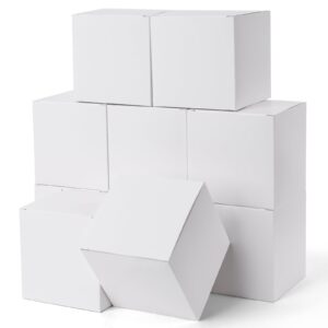 shindel 50pcs small gift boxes, 4x4x4 inch white gift boxes with lids candy treat boxes favor boxes candle boxes for birthday bridal shower wedding