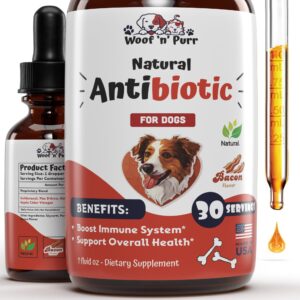 natural dog antibiotics - antibiotics for dogs - supports immune health, itch relief, allergy relief & more - antibiotic for dogs - itch relief for dogs - yeast infection treatment for dogs - 1 oz