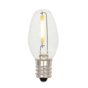 westinghouse 5284000 0.4 watt (4 watt equivalent) c7 clear filament led light bulb, candelabra base, 2 pack