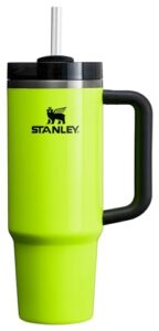 stanley quencher h2.0 flowstate stainless steel vacuum insulated tumbler with lid and straw for water, iced tea or coffee, smoothie and more, neon yellow, 30 oz