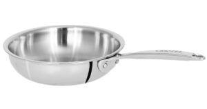 cristel castel'pro mini frying pan, 4" diameter, 3-ply construction, safe for all hobs + induction