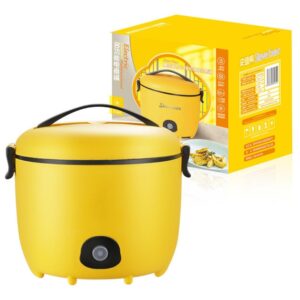 3 cups small rice cookers, 2l portable mini rice cooker for 2-3 people, tiny electric grain cooker for home dormitory,yellow (us)