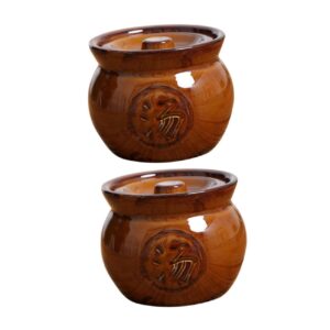 2pcs soup cup household soup pot ceramic soup pot home soup pot soup pot with lid stewing crock soup stew pot ceramic stockpot cooking pot soup ceramic pot soup maker stock pot