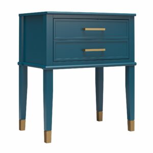 cosmoliving by cosmopolitan westerleigh end table, moroccan blue