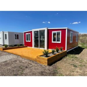 modern prefab luxury home: 30ft expandable container with 3 bedrooms