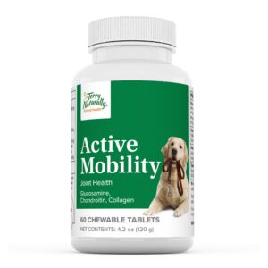 terry naturally animal health active mobility - 60 beef-flavored chewable tablets - supports joint health with glucosamine, chondroitin & collagen - canine only - 60 servings