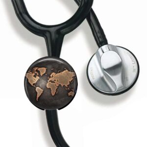 kanvt world map stethoscope tag personalized,nurse doctor stethoscope id tag customized, medical stethoscope name tag with writable surface-black, small, mflor365