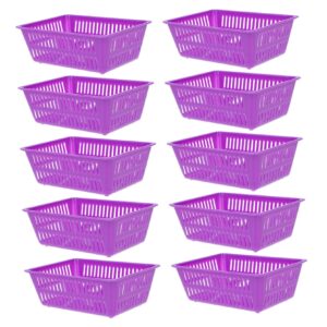 holibanna 10pcs game machine coin basket storage baskets plastic stackable pantry bins plastic food container plastic containers coin machine baskets hamper purple desk groceries