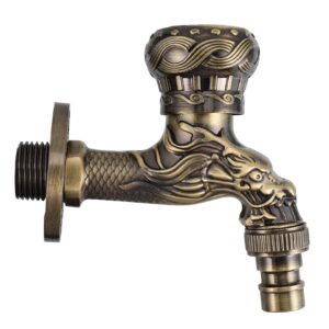 jojofuny 1pc faucet vintage gold bathroom sink taps wall mounted basin taps kitchen water tap mixer shower taps for bath basin taps mixers antique taps brass decorate zinc alloy mop pool