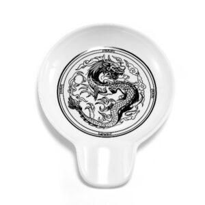 hagary dragon spoon rest ceramic spoon rest for stove top kitchen counter spoon holder cutlery rests 16cm