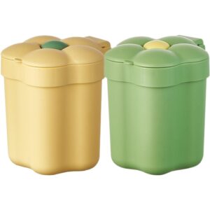 aboofan 2pcs trash can with lid small plastic garbage can with lid countertop trash bin desk trash can plastic bins table top trash can desk trash bin mini container office cute