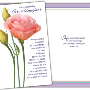 Chuck's Card-O-Rama - Granddaughter Birthday Card - Made in USA - Large Card Opens to 10" x 7.75" - Why Pay More? - 95359